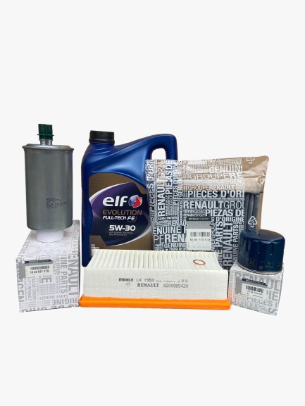 Pachet revizie schimb ulei Dacia Duster 1.5 DCI, filtre Dacia, ulei Elf ...